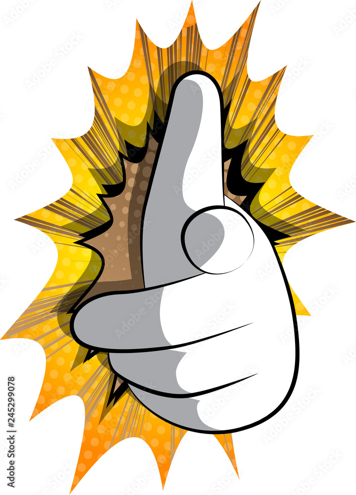 Vector cartoon hand pointing at the viewer. Illustrated hand expression ...