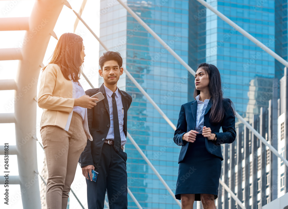 Business Discussion Standing