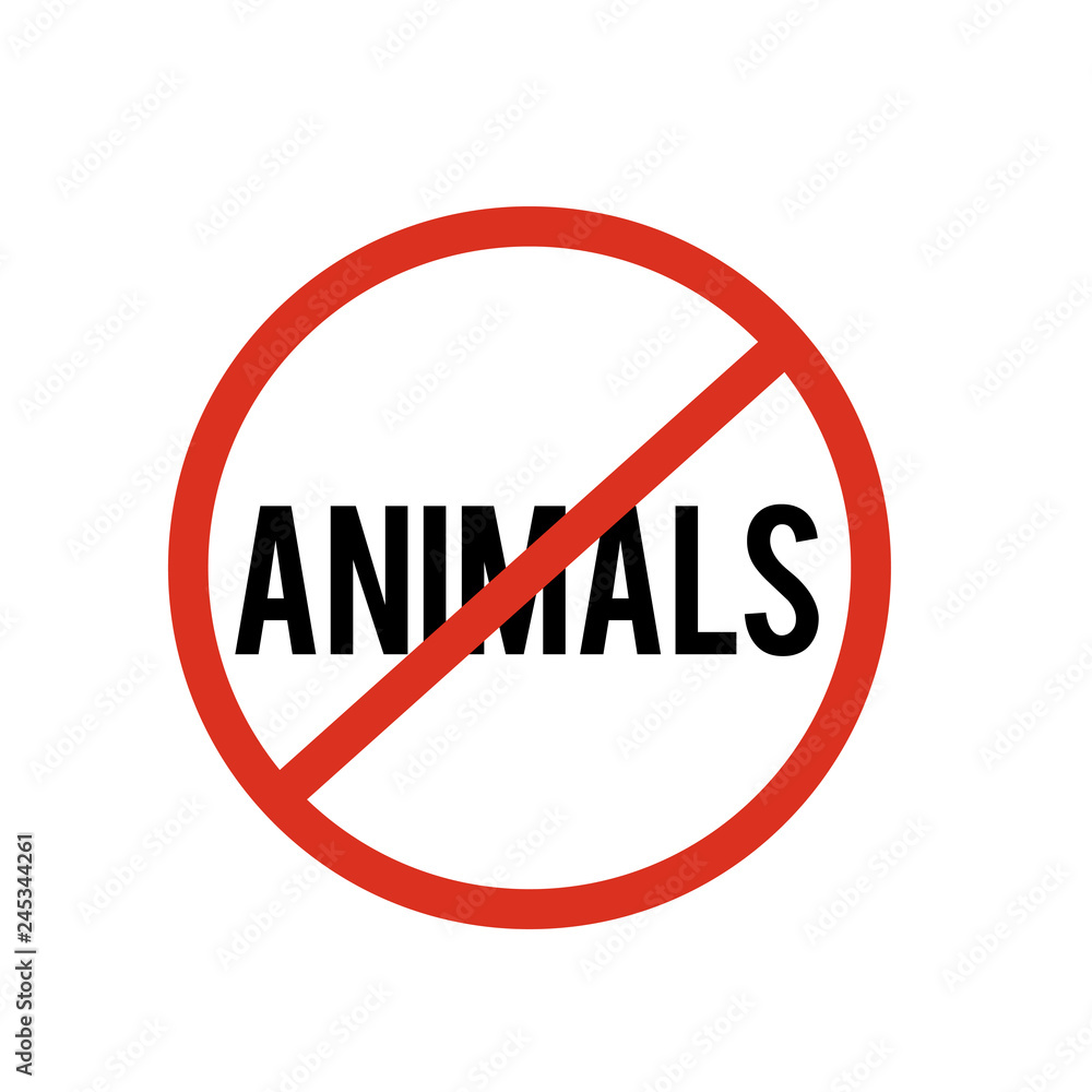 No Animals Sign