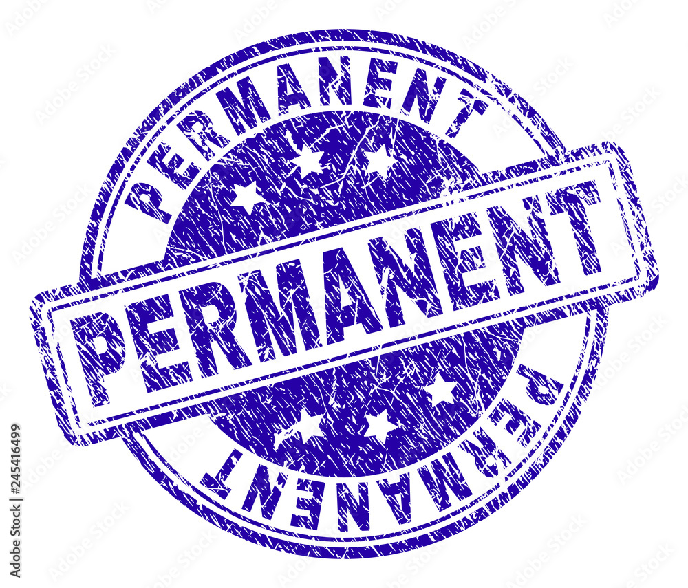 PERMANENT stamp seal imprint with distress texture. Designed with ...