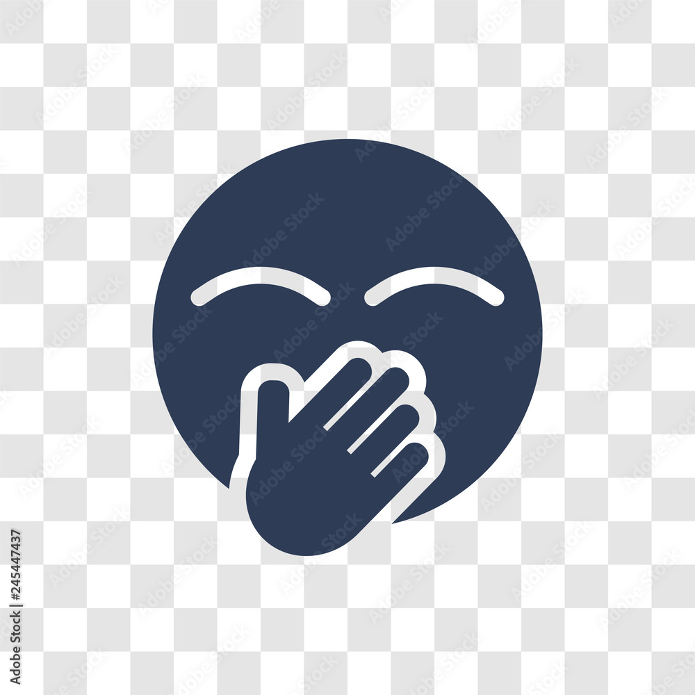 Hand Over Mouth emoji icon vector Stock Vector | Adobe Stock