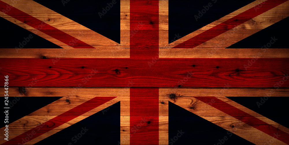 British flag on wooden texture; Stock Photo | Adobe Stock