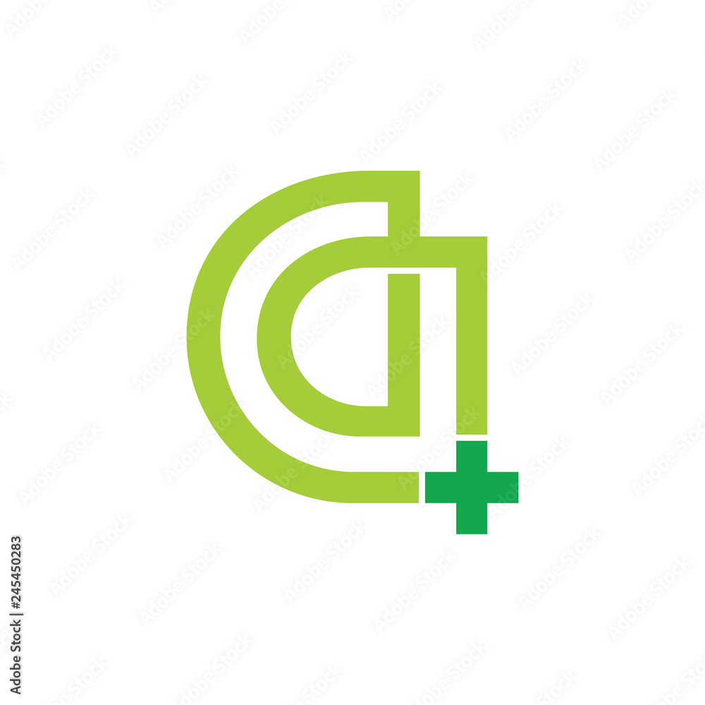 abstract letter d plus medical doctor logo vector Stock Vector | Adobe ...