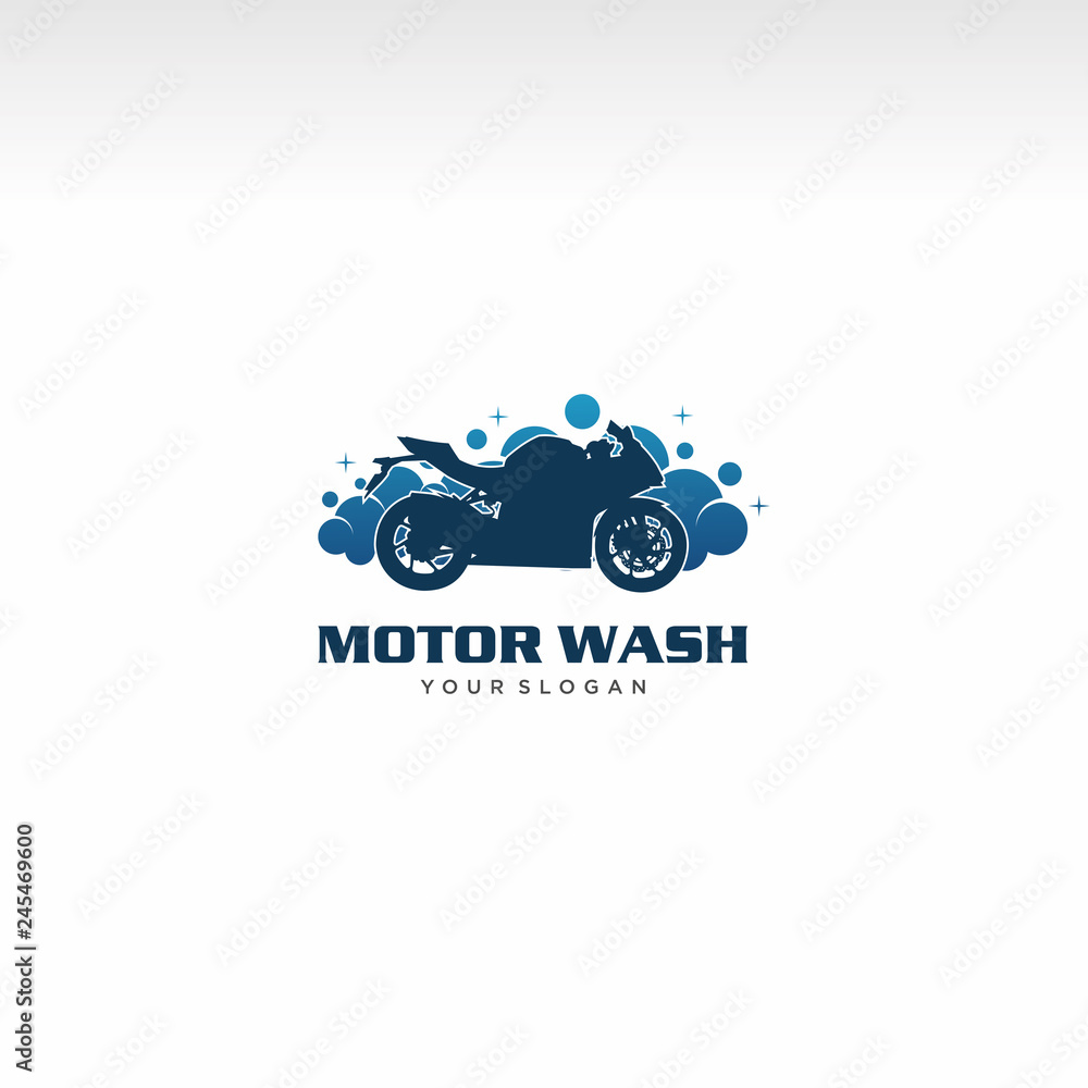 exclusive wash,special motor wash logo vector Stock Vector | Adobe Stock