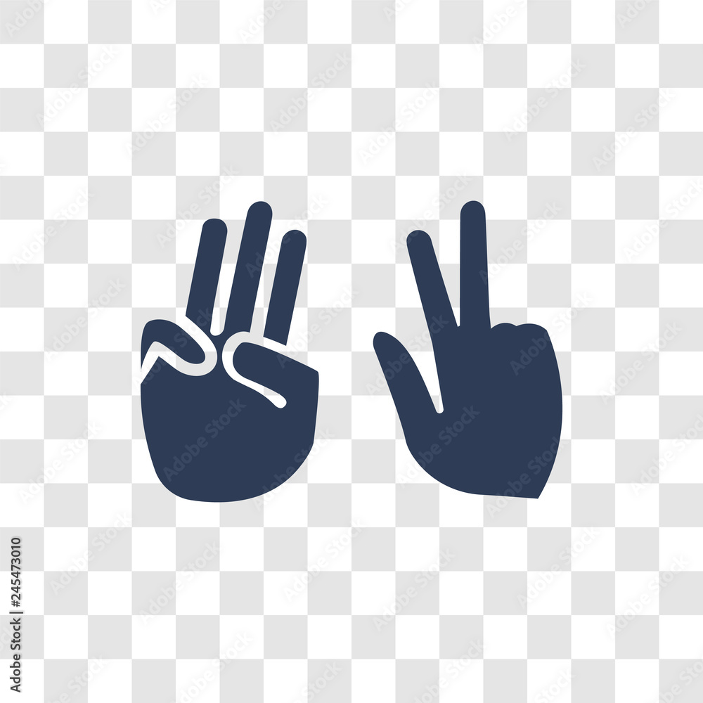 Number six with six fingers icon vector Stock Vector | Adobe Stock