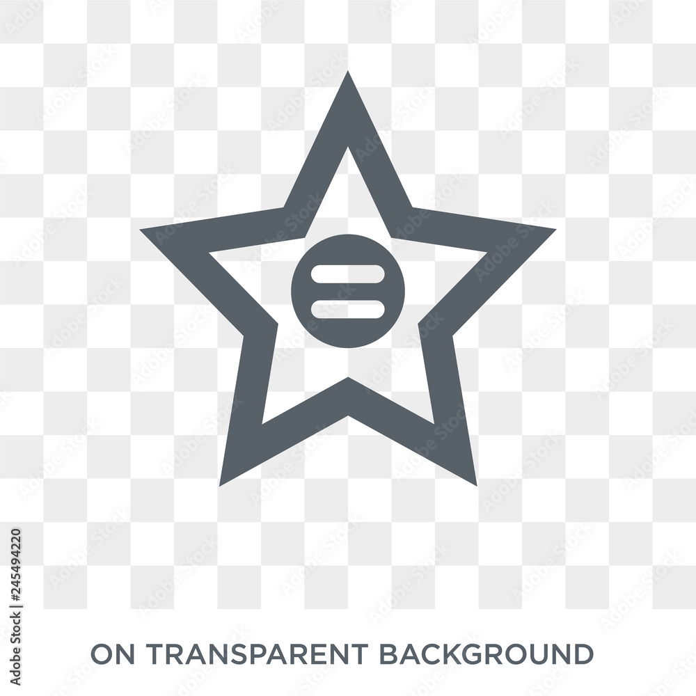 Walk of fame icon. Trendy flat vector Walk of fame icon on transparent ...