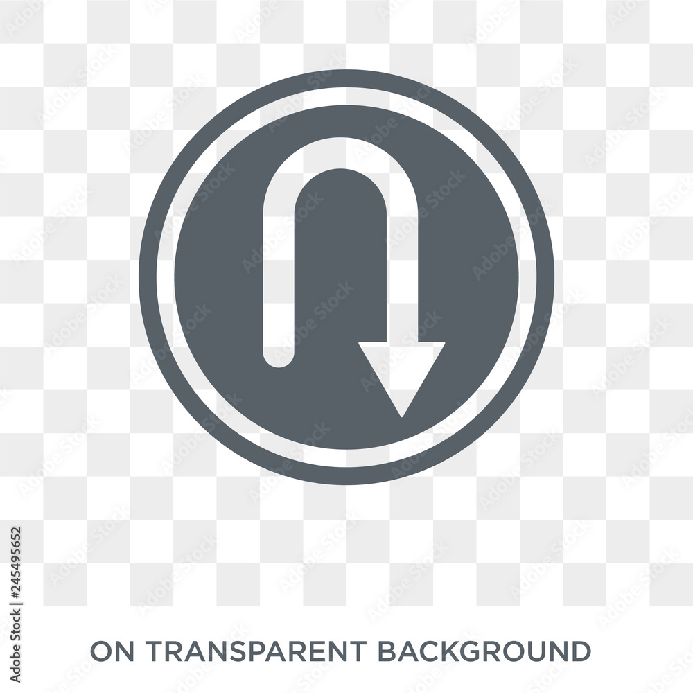 Roundabout sign icon. Trendy flat vector Roundabout sign icon on ...