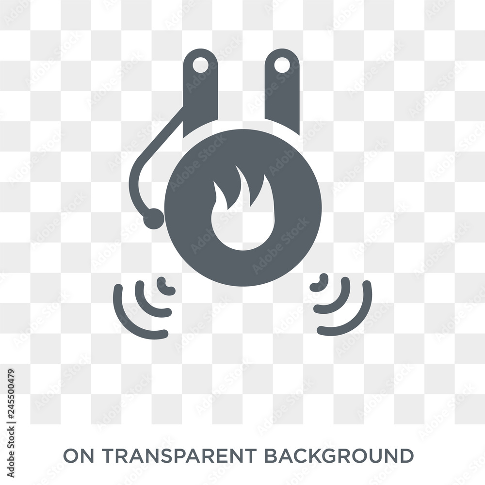 Fire alarm icon. Trendy flat vector Fire alarm icon on transparent ...