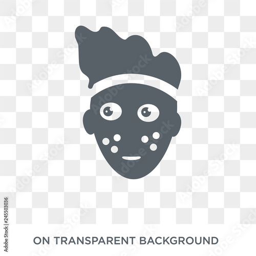 Mottled skin icon. Trendy flat vector Mottled skin icon on transparent ...