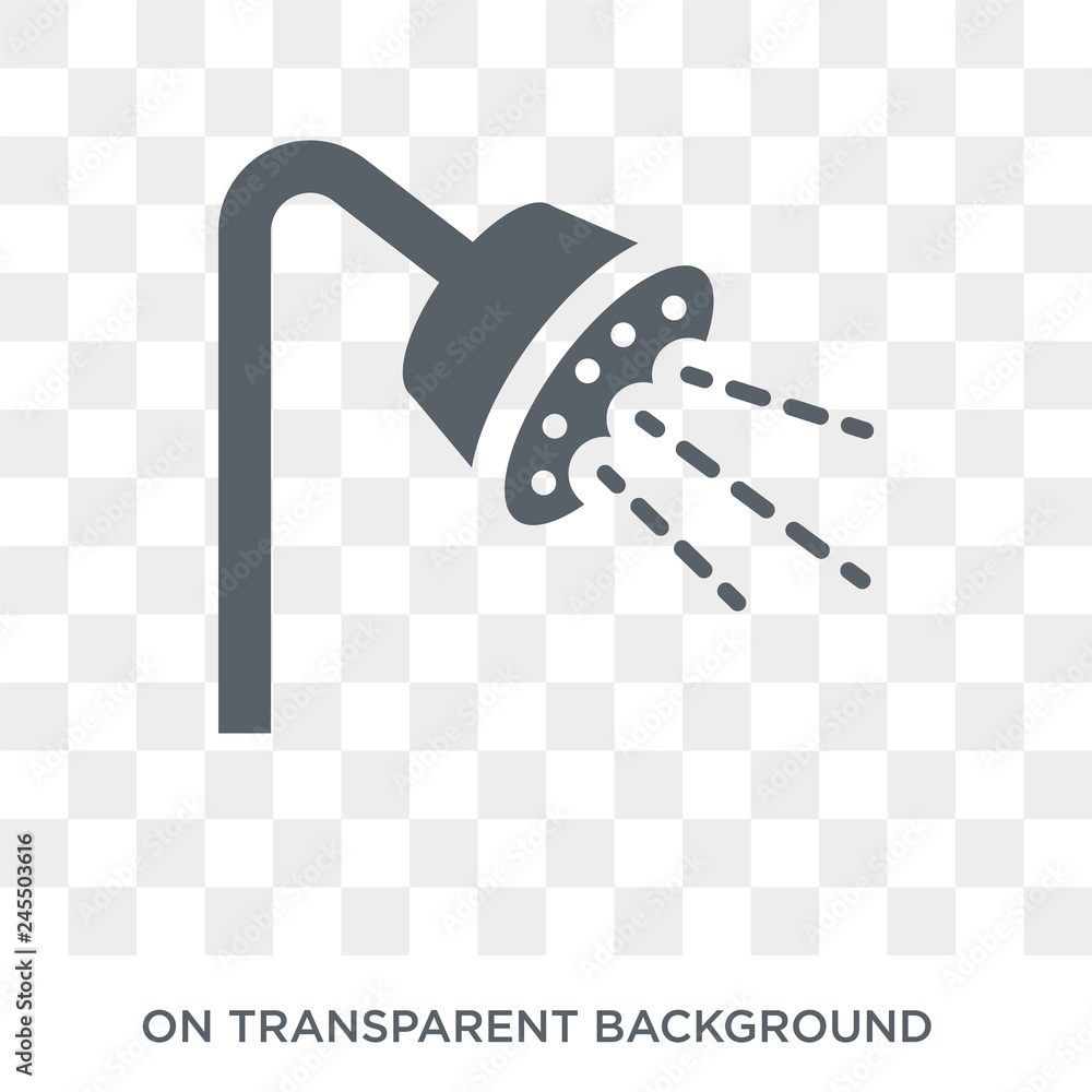 Shower Head and Water icon. Trendy flat vector Shower Head and Water ...