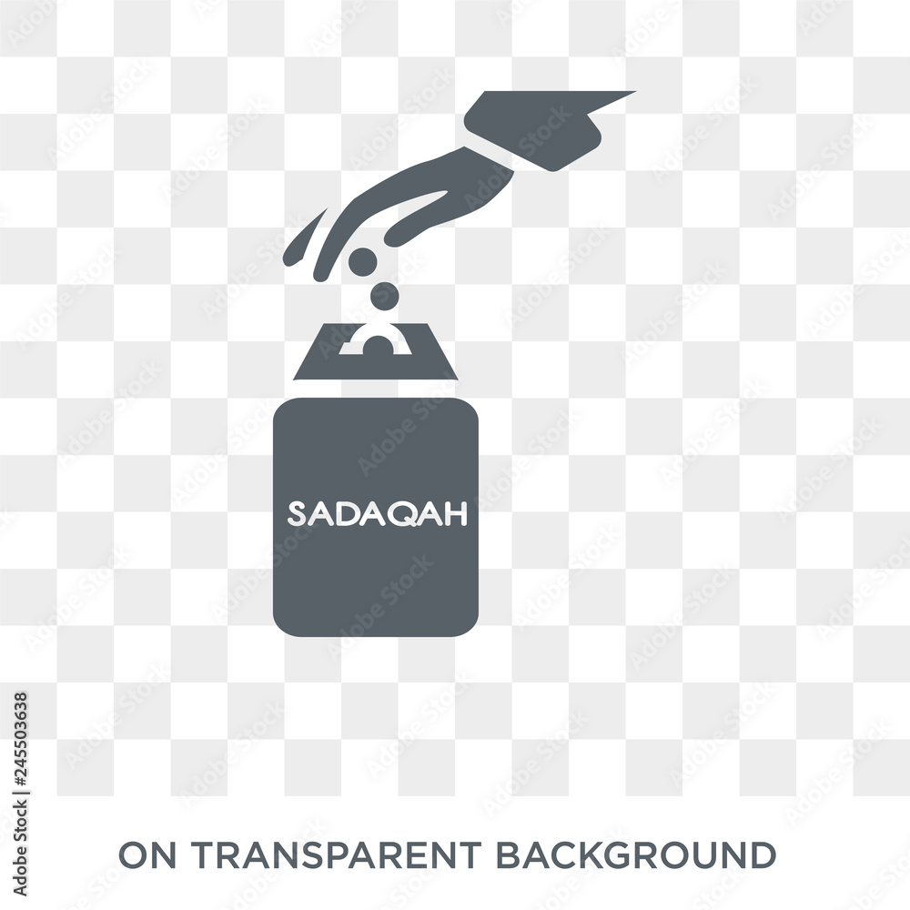 Sadaqah Charity icon. Trendy flat vector Sadaqah Charity icon on ...
