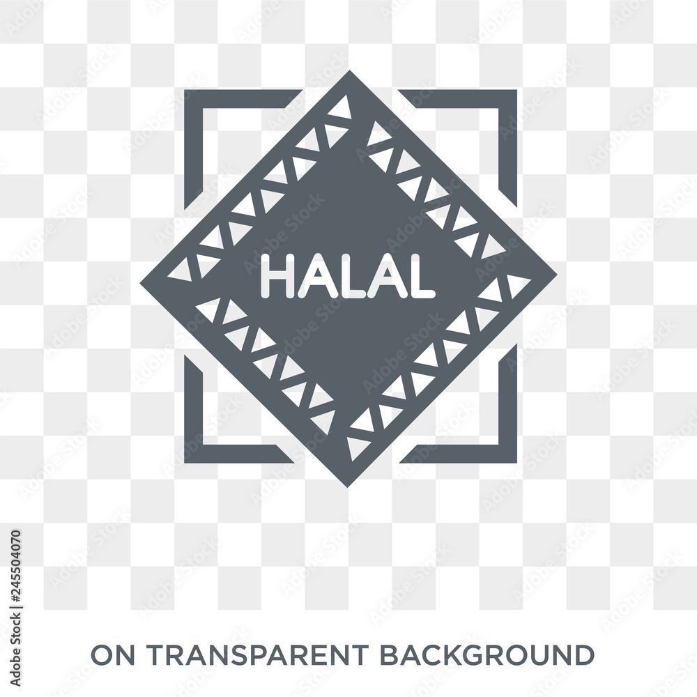 Islamic Halal icon. Trendy flat vector Islamic Halal icon on ...
