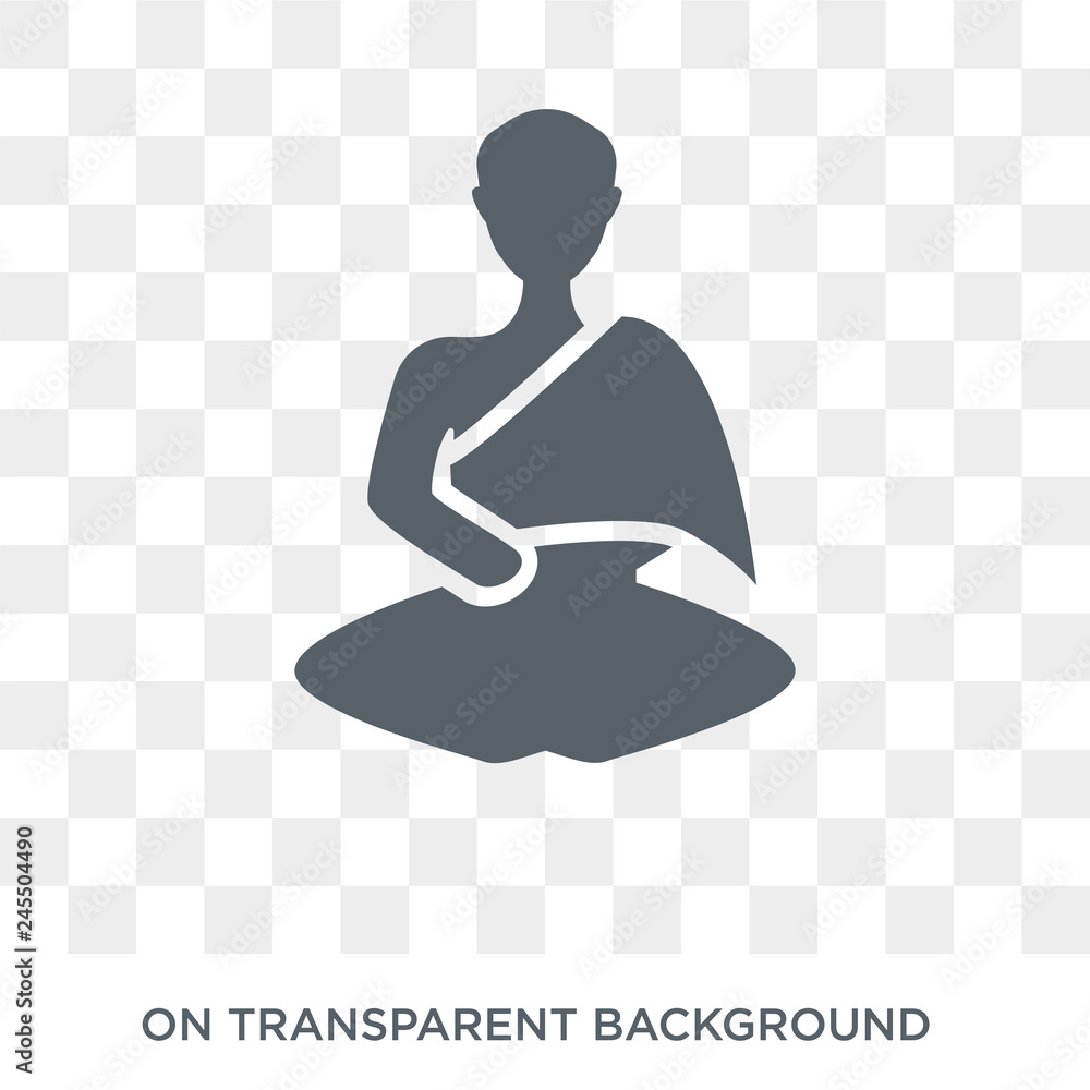 Buddhist monk icon. Trendy flat vector Buddhist monk icon on ...