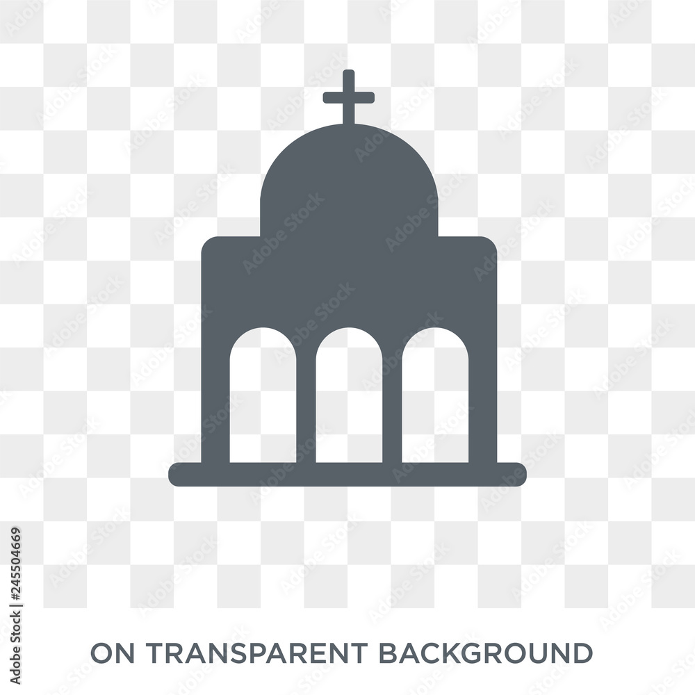 Temple icon. Trendy flat vector Temple icon on transparent background ...