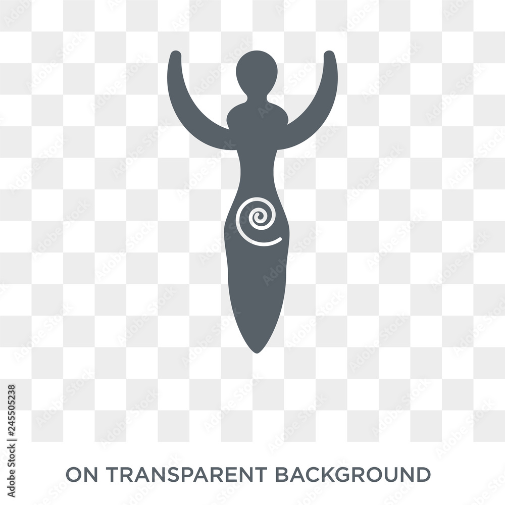 Goddess icon. Trendy flat vector Goddess icon on transparent background ...