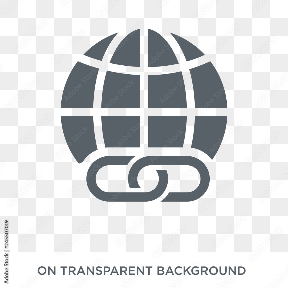 Hyperlink icon. Trendy flat vector Hyperlink icon on transparent ...