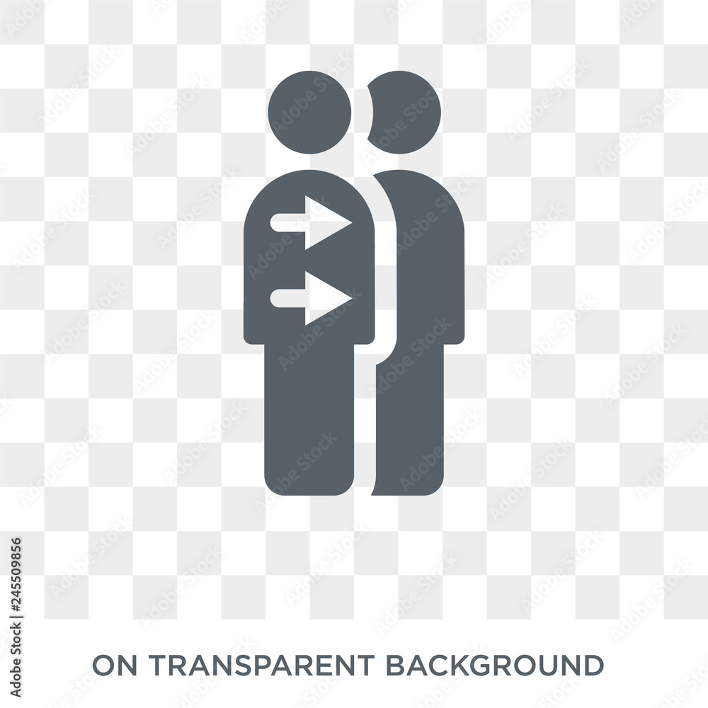 Cloning icon. Trendy flat vector Cloning icon on transparent background ...