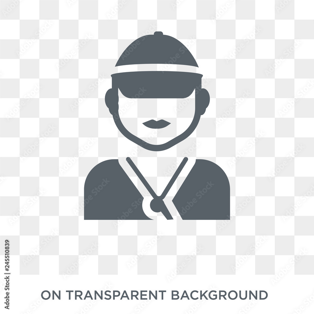 Coach face icon. Trendy flat vector Coach face icon on transparent ...