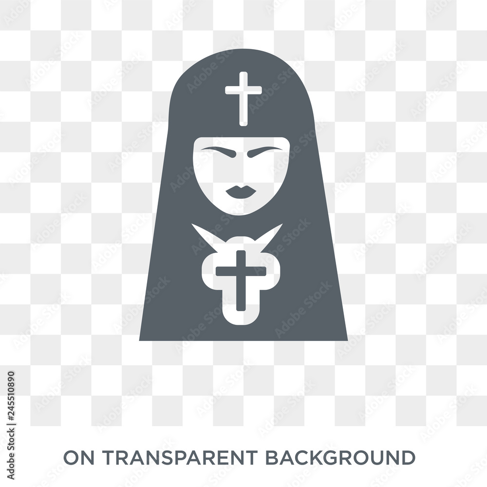 Bishop face icon. Trendy flat vector Bishop face icon on transparent ...