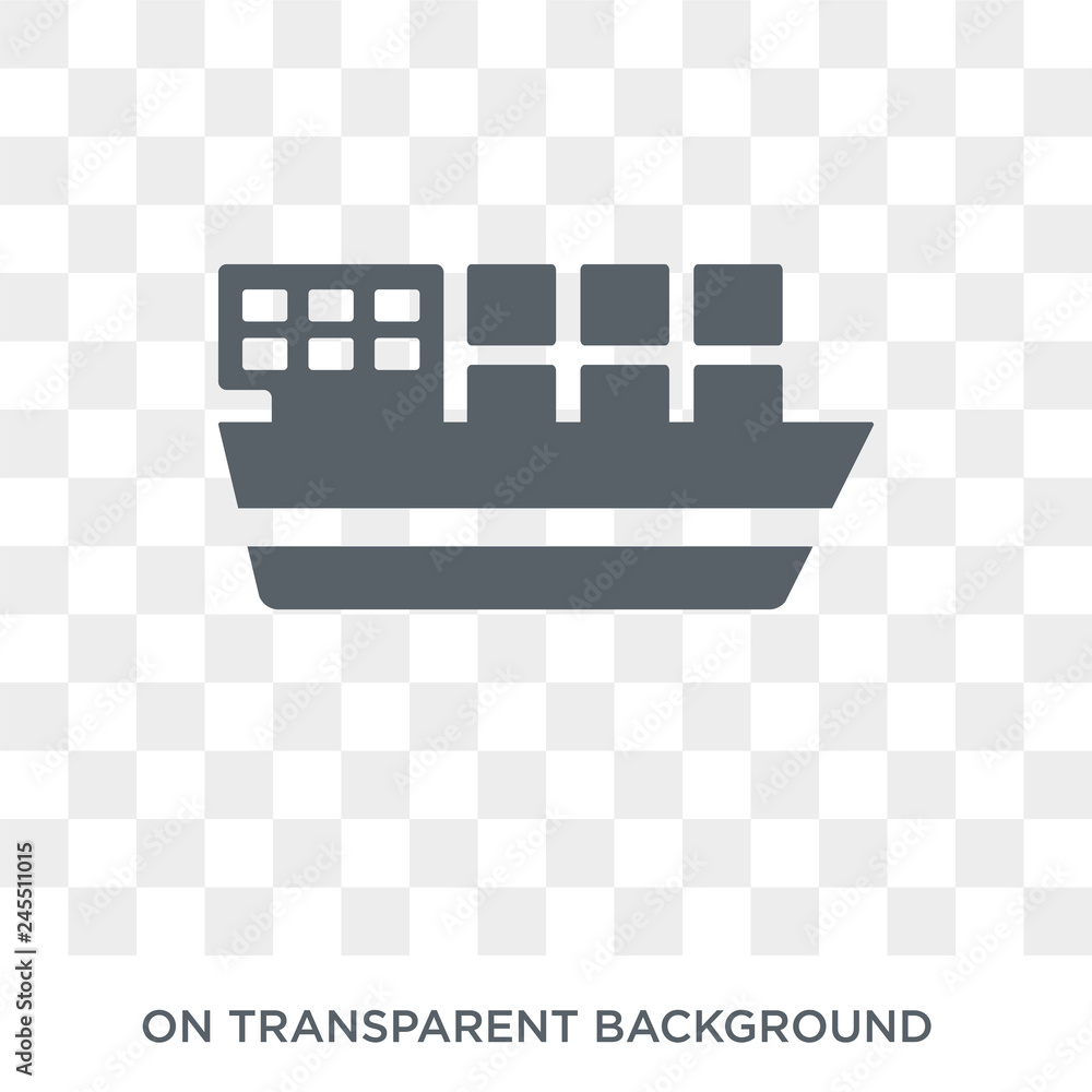 Vessel icon. Trendy flat vector Vessel icon on transparent background ...