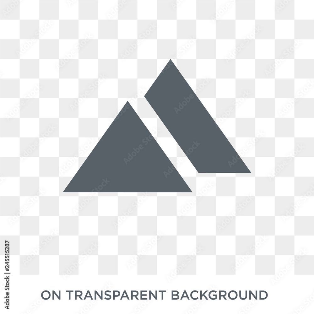 Terrain icon. Trendy flat vector Terrain icon on transparent background ...
