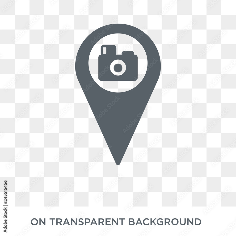 Places to photograph icon. Trendy flat vector Places to photograph icon ...