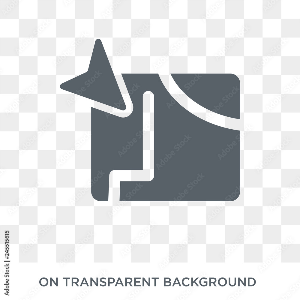 Map Direction icon. Trendy flat vector Map Direction icon on ...