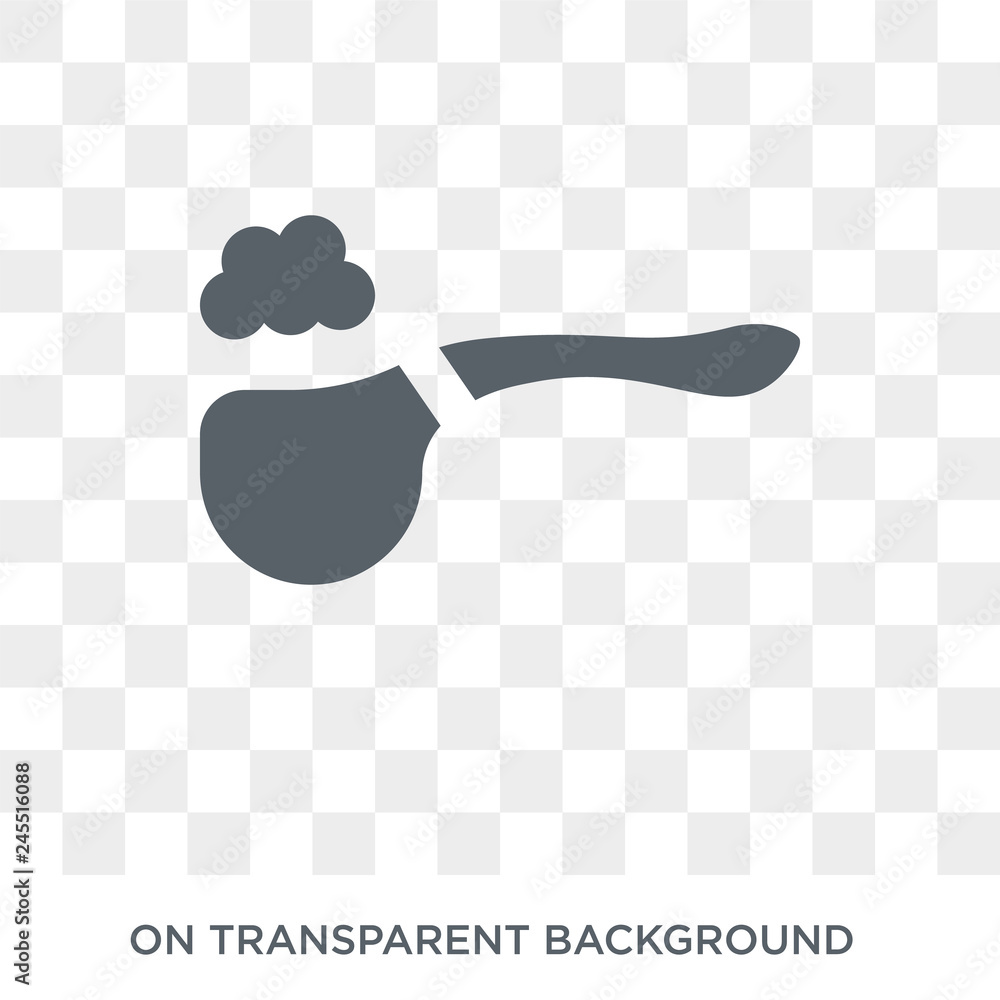 smoke Pipe icon. Trendy flat vector smoke Pipe icon on transparent ...