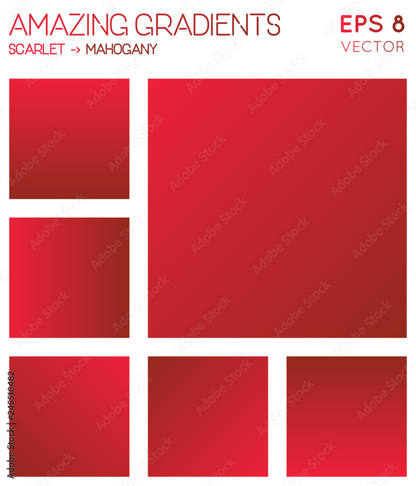 Colorful gradients in scarlet, mahogany color tones. Adorable gradient ...