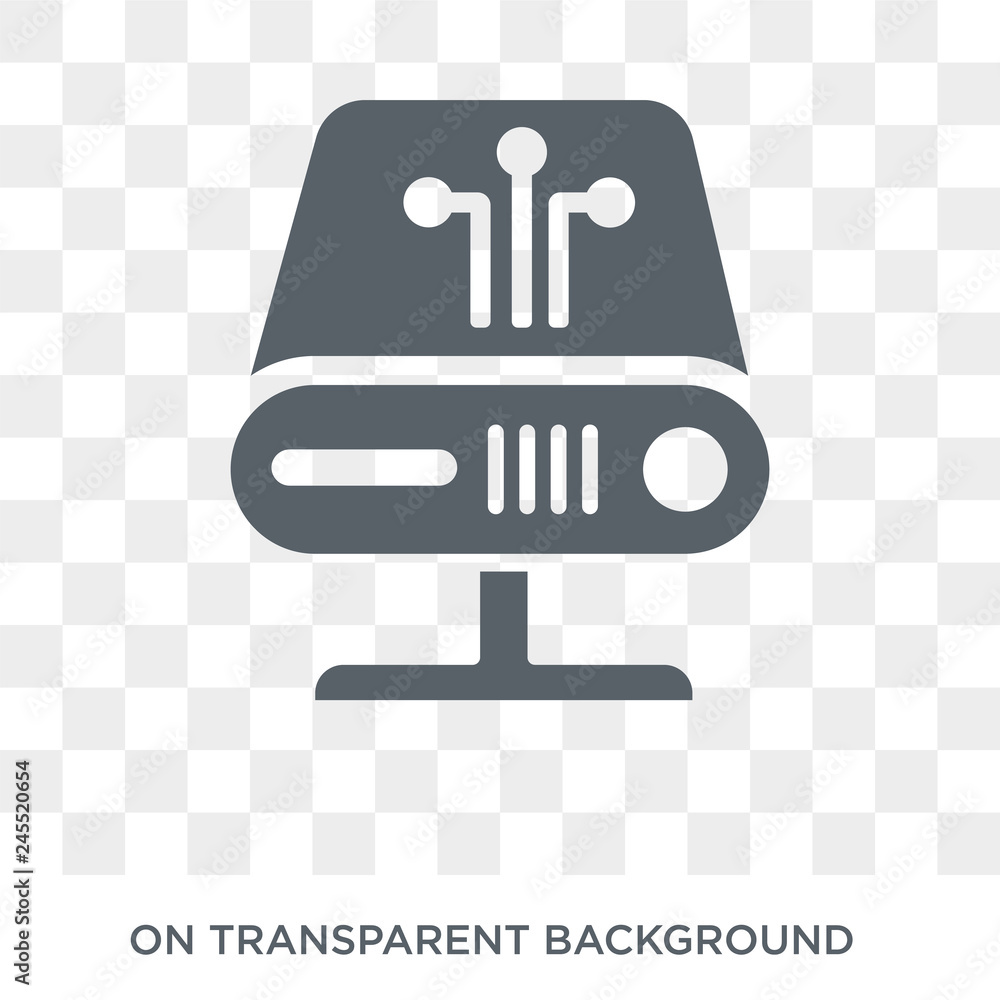 web gateway icon. Trendy flat vector web gateway icon on transparent ...