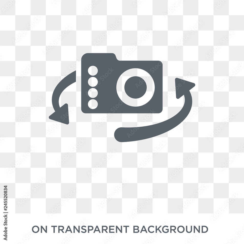 Rotate camera icon. Trendy flat vector Rotate camera icon on ...