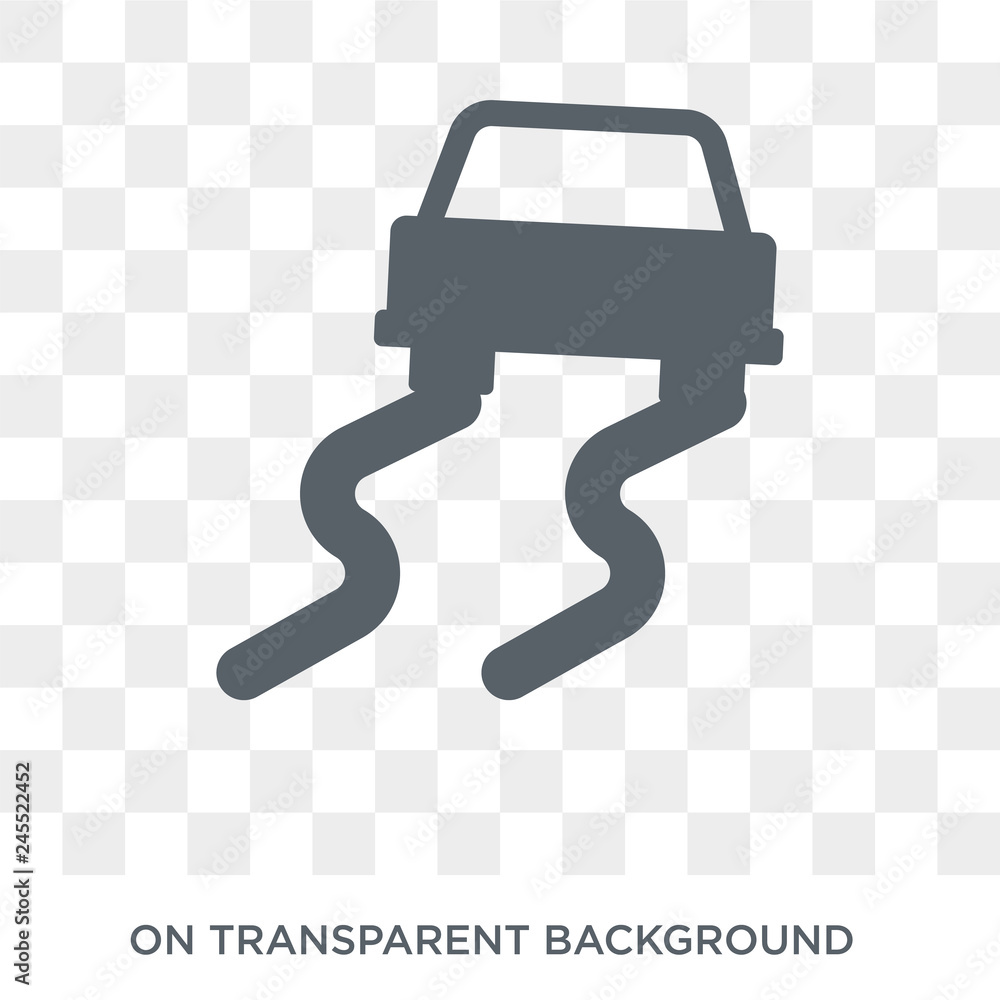 Slippery road icon. Trendy flat vector Slippery road icon on ...