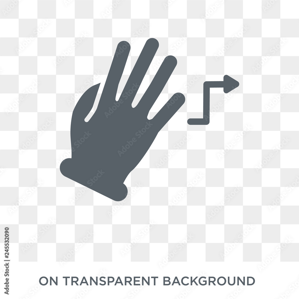 Turn Right gesture icon. Trendy flat vector Turn Right gesture icon on ...