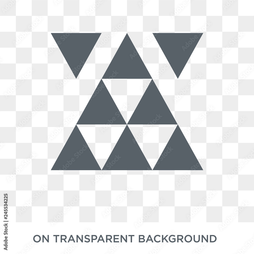 Triangle of triangles icon. Triangle of triangles design concept from ...
