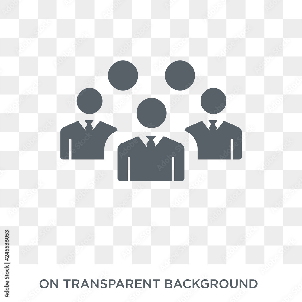 community icon. Trendy flat vector community icon on transparent ...