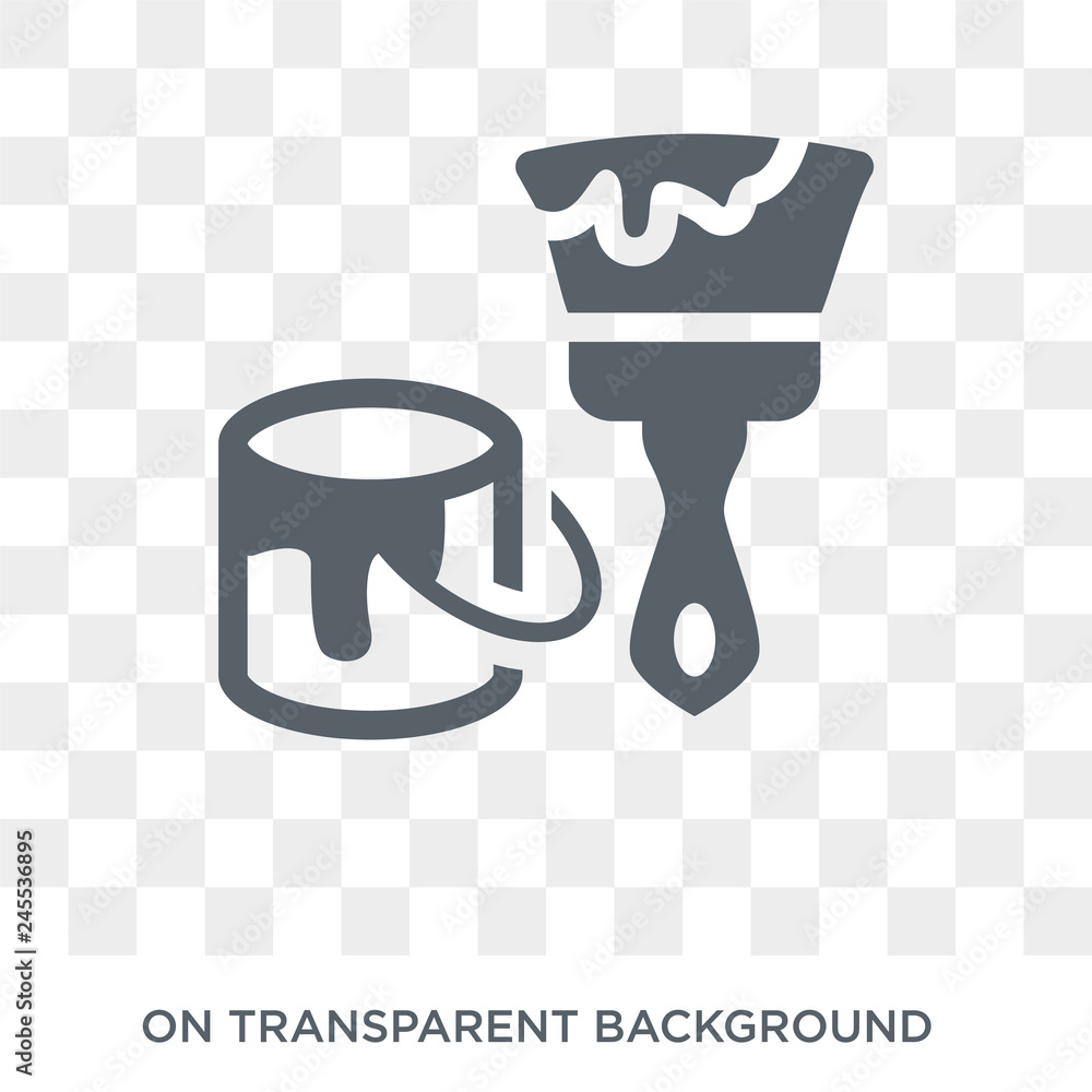 painting work icon. Trendy flat vector painting work icon on ...