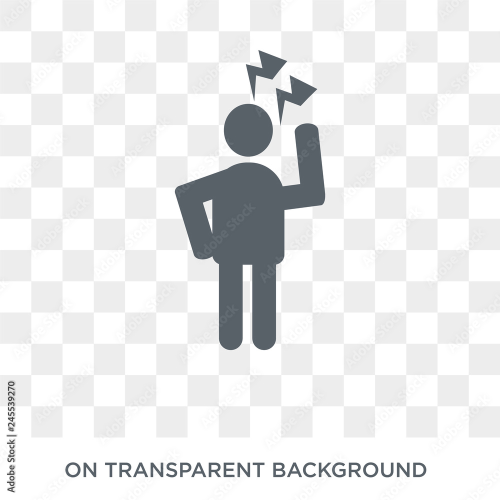 shocked human icon. Trendy flat vector shocked human icon on ...