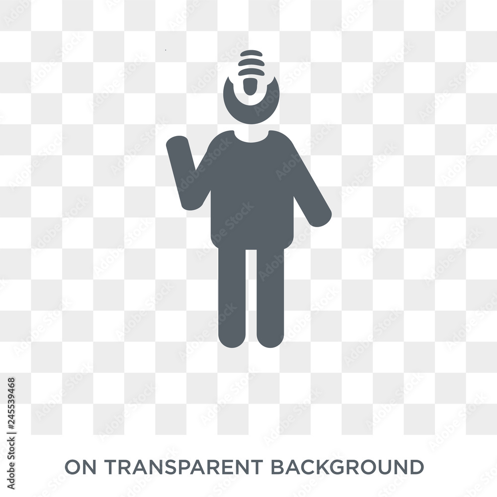 incomplete human icon. Trendy flat vector incomplete human icon on ...