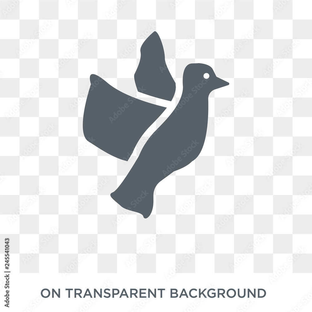 Flying Dove icon. Trendy flat vector Flying Dove icon on transparent ...