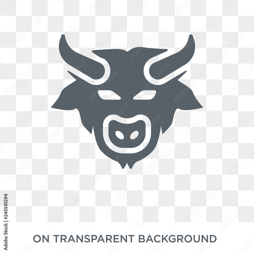 Bison icon. Trendy flat vector Bison icon on transparent background ...