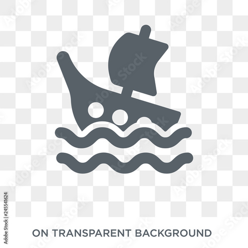 Shipwreck icon. Trendy flat vector Shipwreck icon on transparent ...