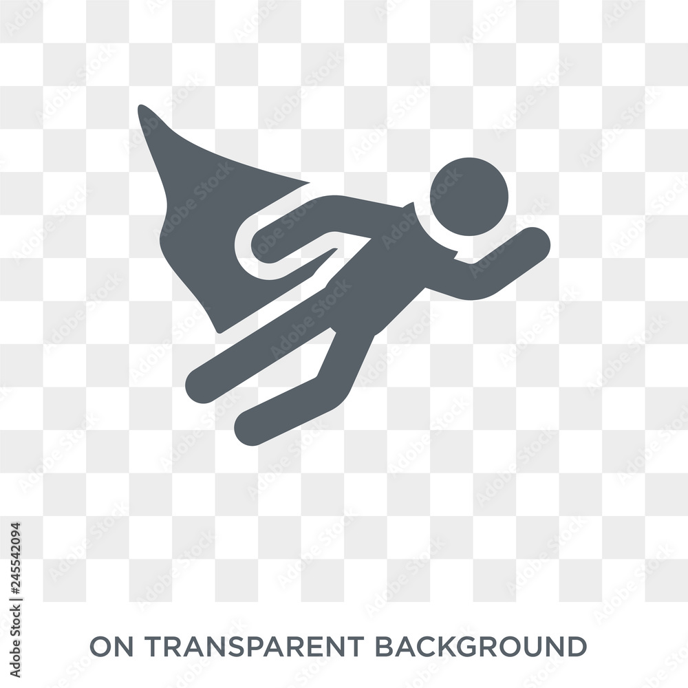 hero icon. Trendy flat vector hero icon on transparent background from ...