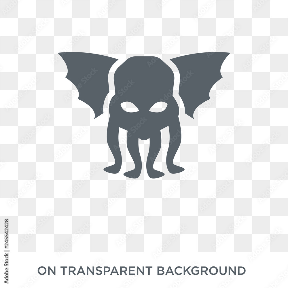 Cthulhu icon. Trendy flat vector Cthulhu icon on transparent background ...