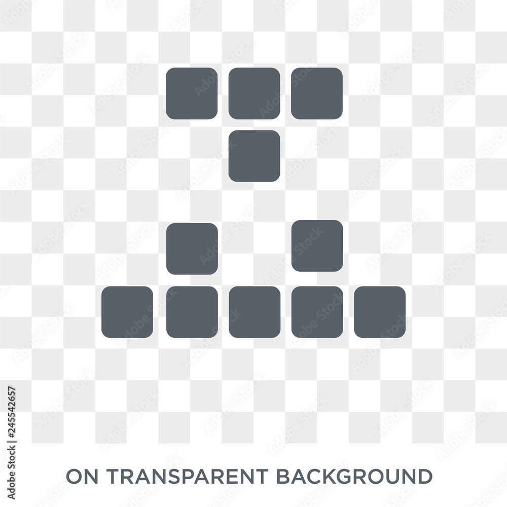 Tetris icon. Tetris design concept from Entertainment collection ...