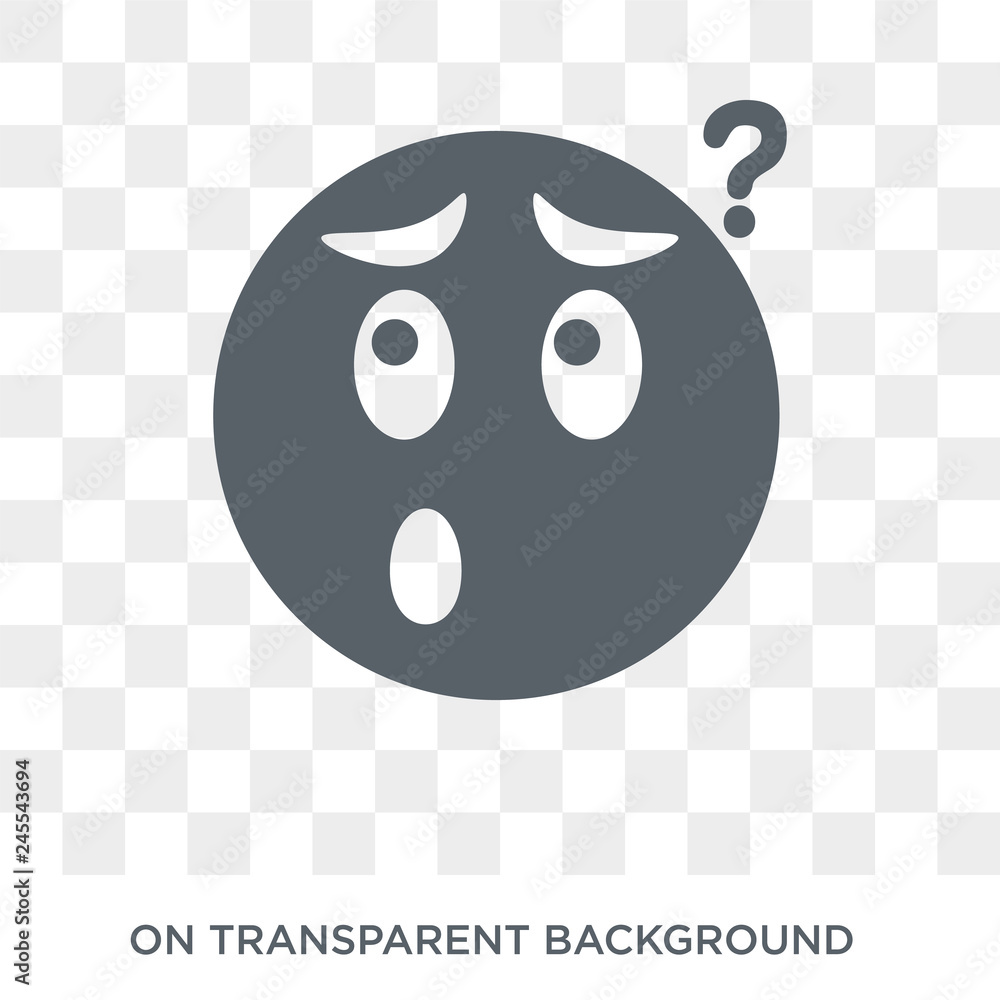 Wondering emoji icon. Wondering emoji design concept from Emoji ...