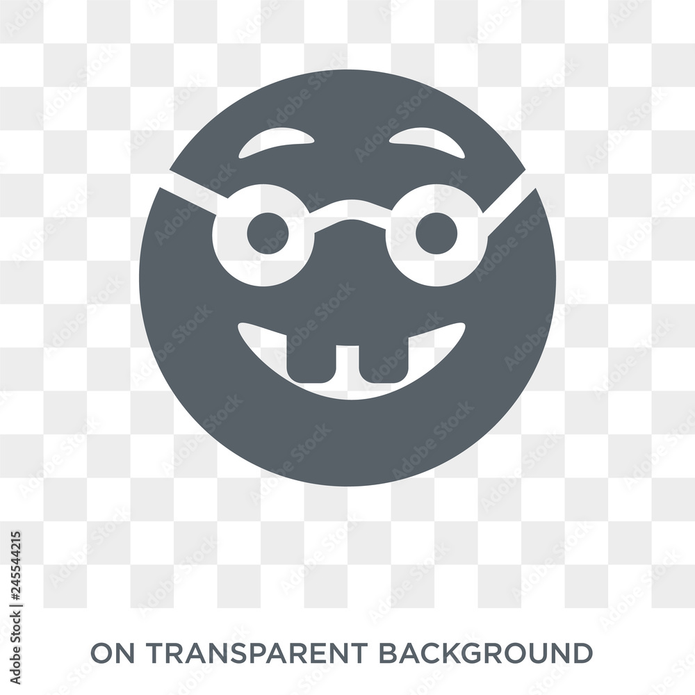 Nerd emoji icon. Nerd emoji design concept from Emoji collection ...