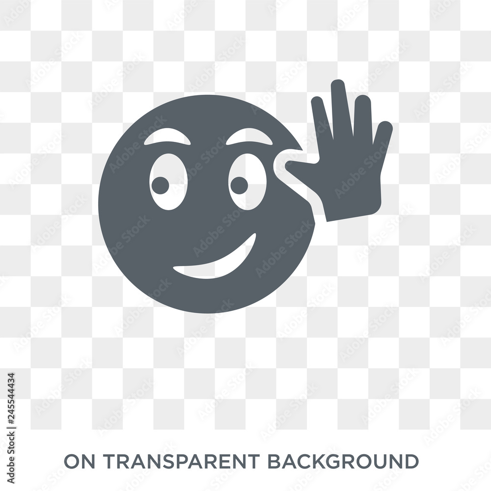 Hello emoji icon. Hello emoji design concept from Emoji collection ...