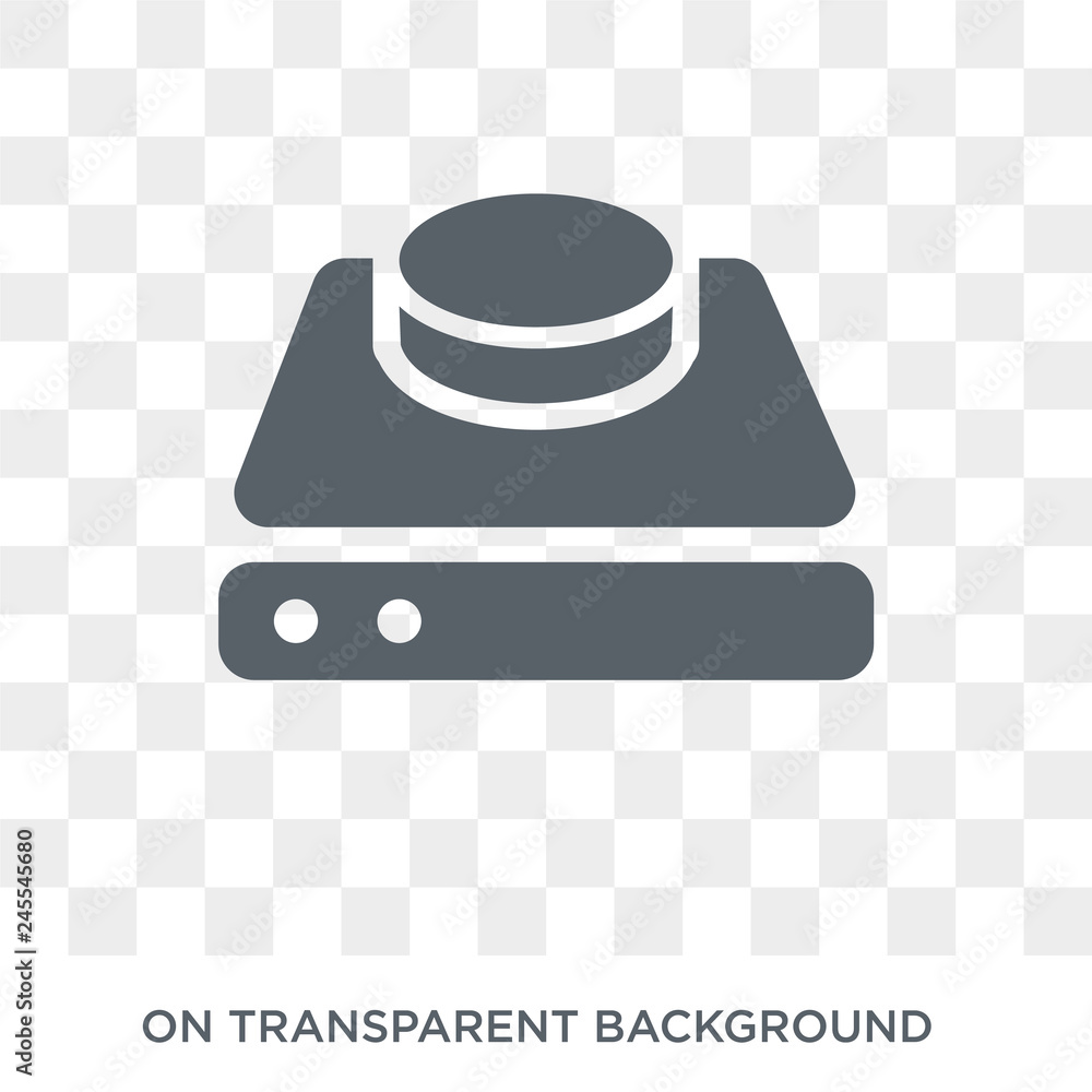 hot plate icon. Trendy flat vector hot plate icon on transparent ...