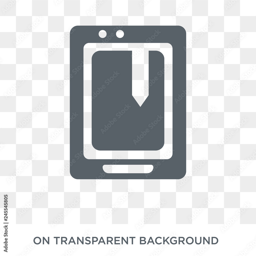 Ereader icon. Trendy flat vector Ereader icon on transparent background ...