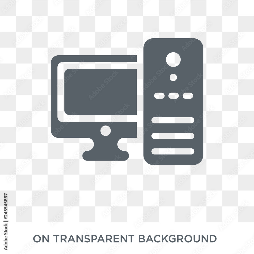 Desktop computer icon. Trendy flat vector Desktop computer icon on ...